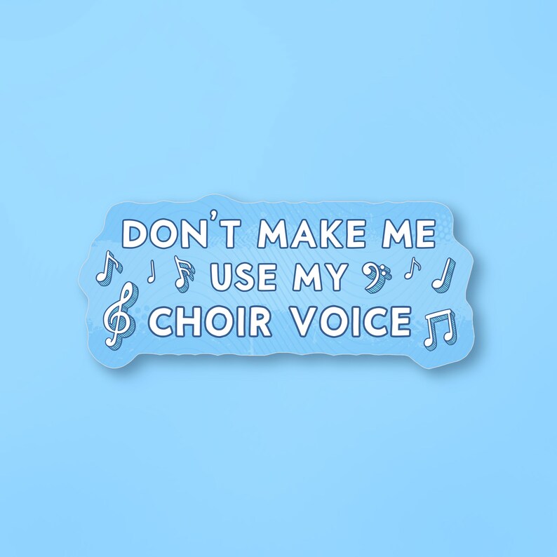 Choir Music Sticker 4 Pack, Funny SATB Themed Voice Bulk Label Set ...