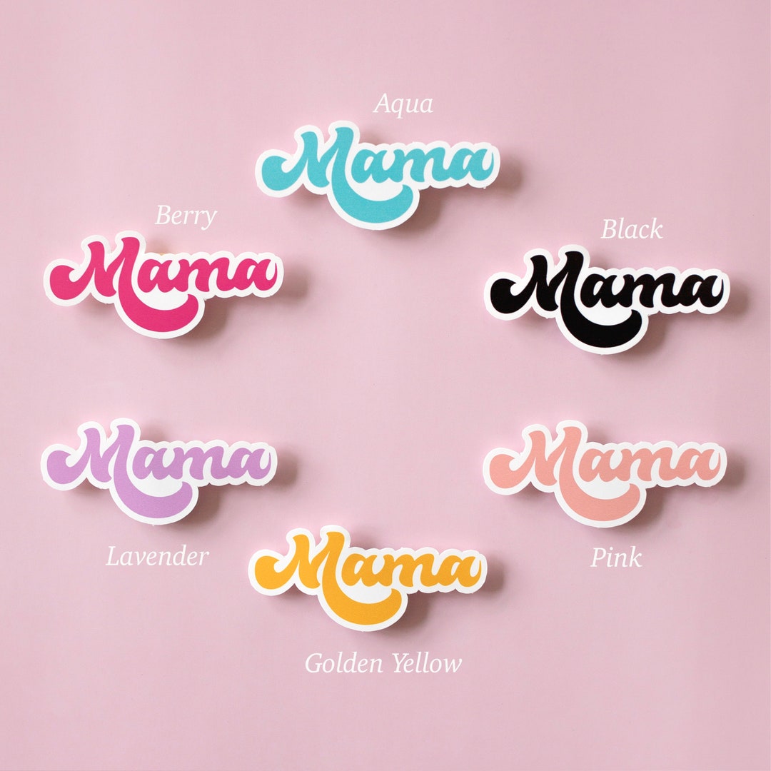 Mama Sticker, Retro Feminine Mom Stickers, Groovy Stylish Mother Labels ...