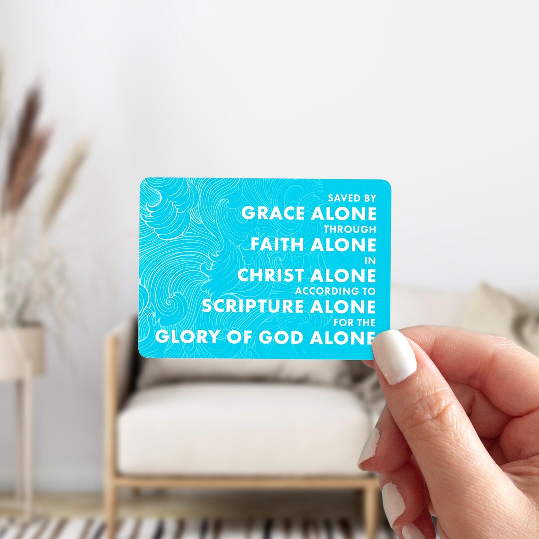 5 Solas (waves) Sticker, Bold Christian Reformed Theology Label, Cute ...