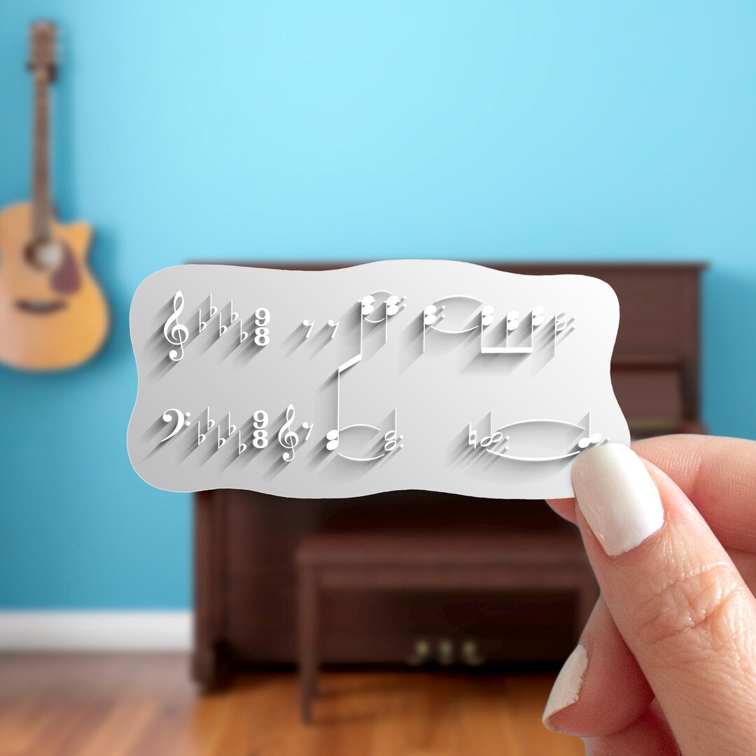 Piano Sheet Music Shadow Sticker, 3D Stylish Clair De Lune Claude ...