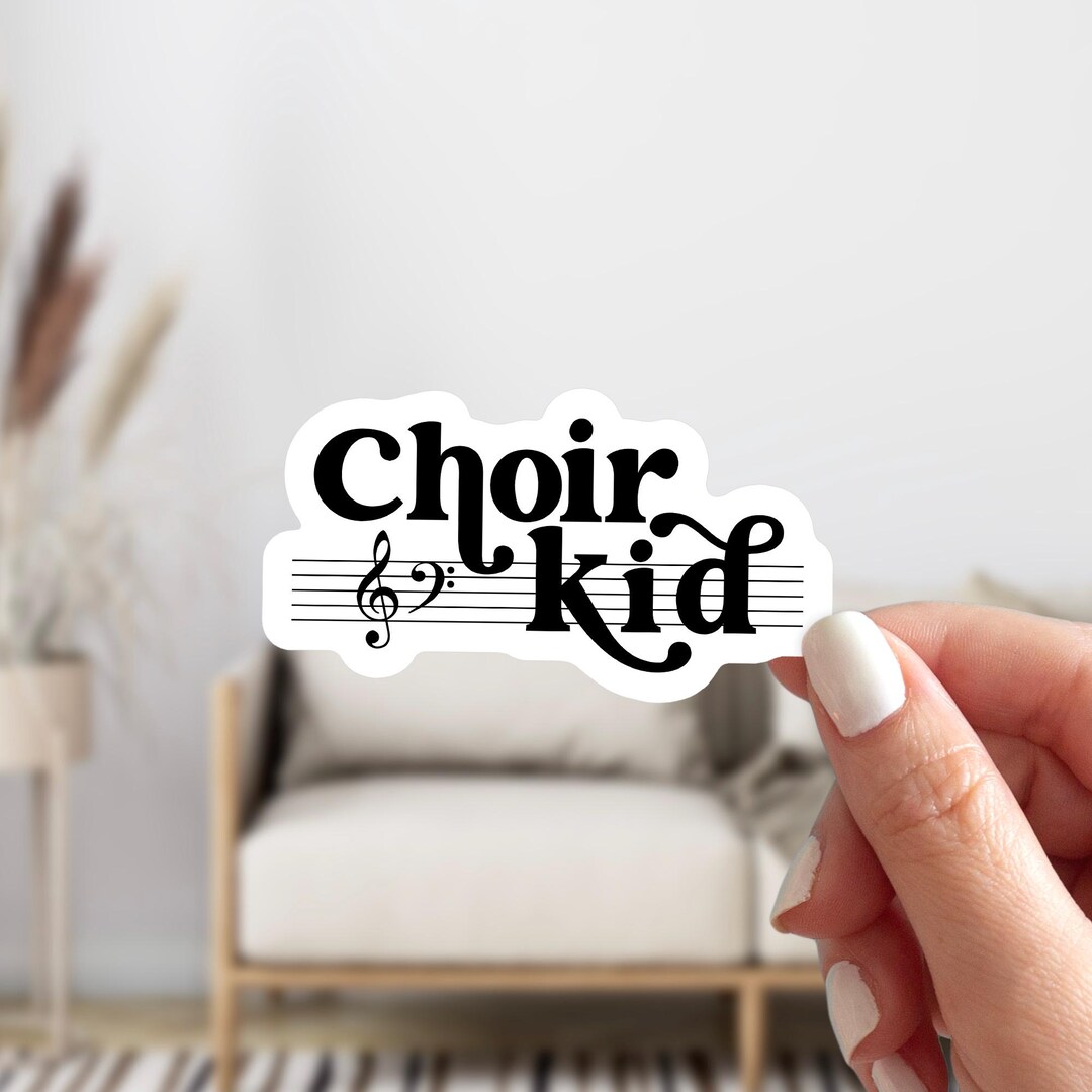 Choir Kid Sticker, Fancy Vintage Music SATB Label, Soprano Alto Tenor ...