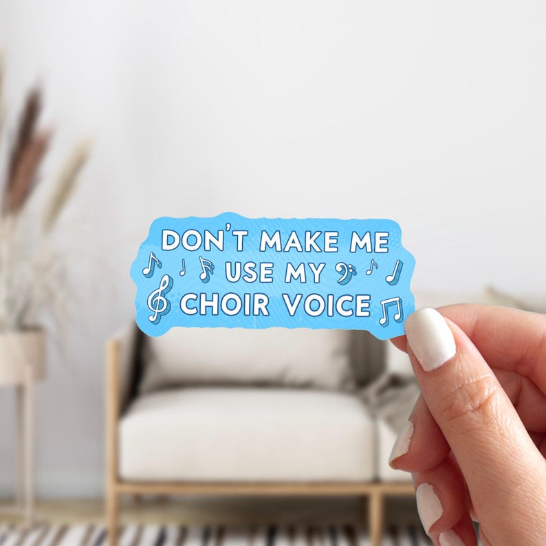 Choir Music Sticker 4 Pack, Funny SATB Themed Voice Bulk Label Set ...