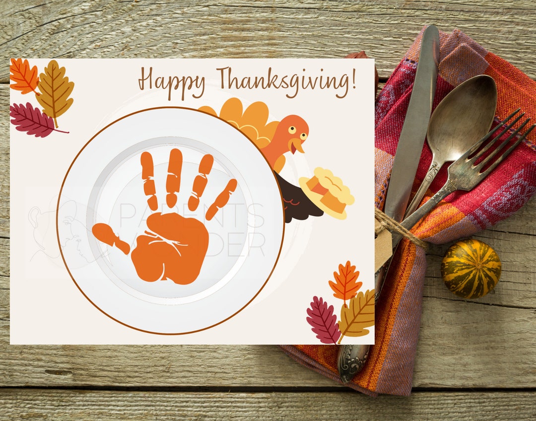 Thanksgiving Handprint Turkey Placemat: Keepsake Craft (digital ...