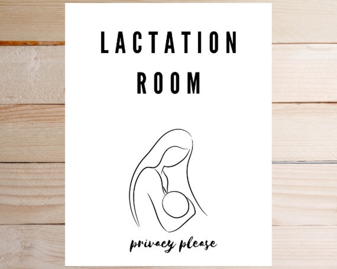 Lactation Room Privacy Please Door Sign Printable Simple Black and ...