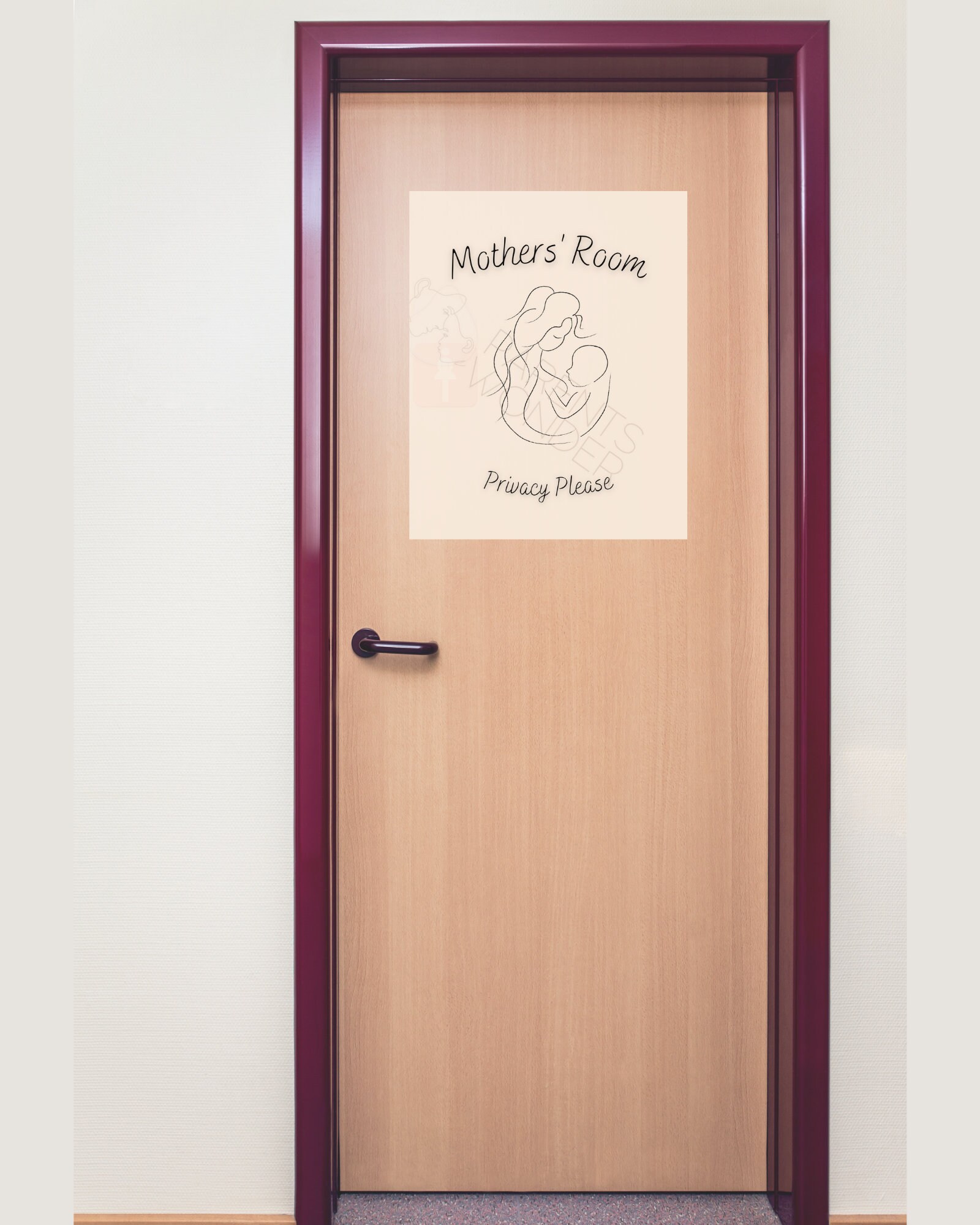 Mother's Room Mothers' Room Pumping Nursing Door Sign Classy Simple ...