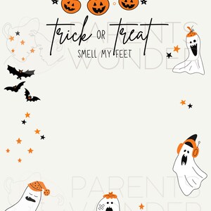 Trick or Treat Smell My Feet Baby Toddler Halloween Footprint DIY Craft ...