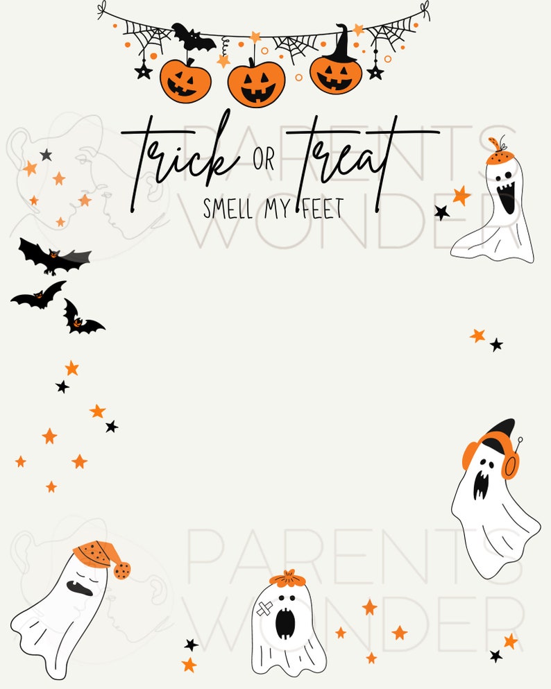 Trick or Treat Smell My Feet Baby Toddler Halloween Footprint DIY Craft ...