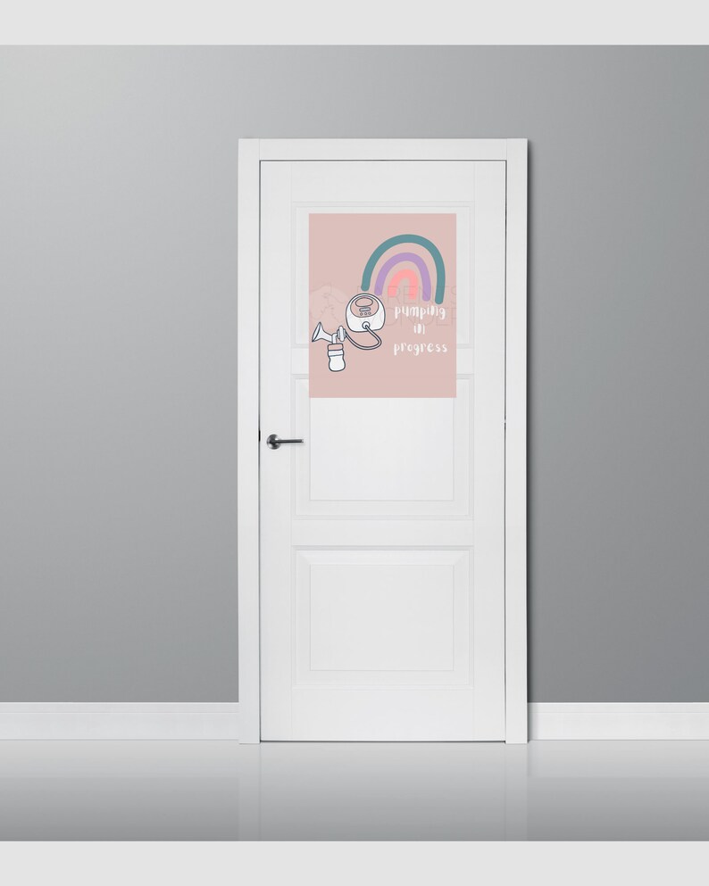 Pumping in Progress Door Sign Cute Rainbow Pumping Mama Privacy Sign - Etsy