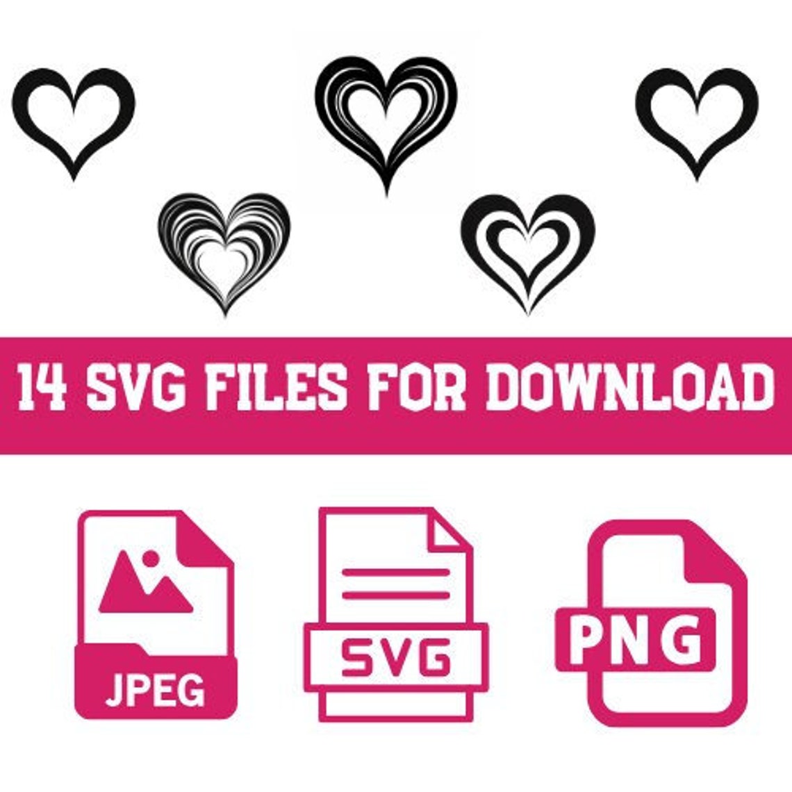 Heart SVG Bundle Heart PNG Simple Heart Svg Heart - Etsy