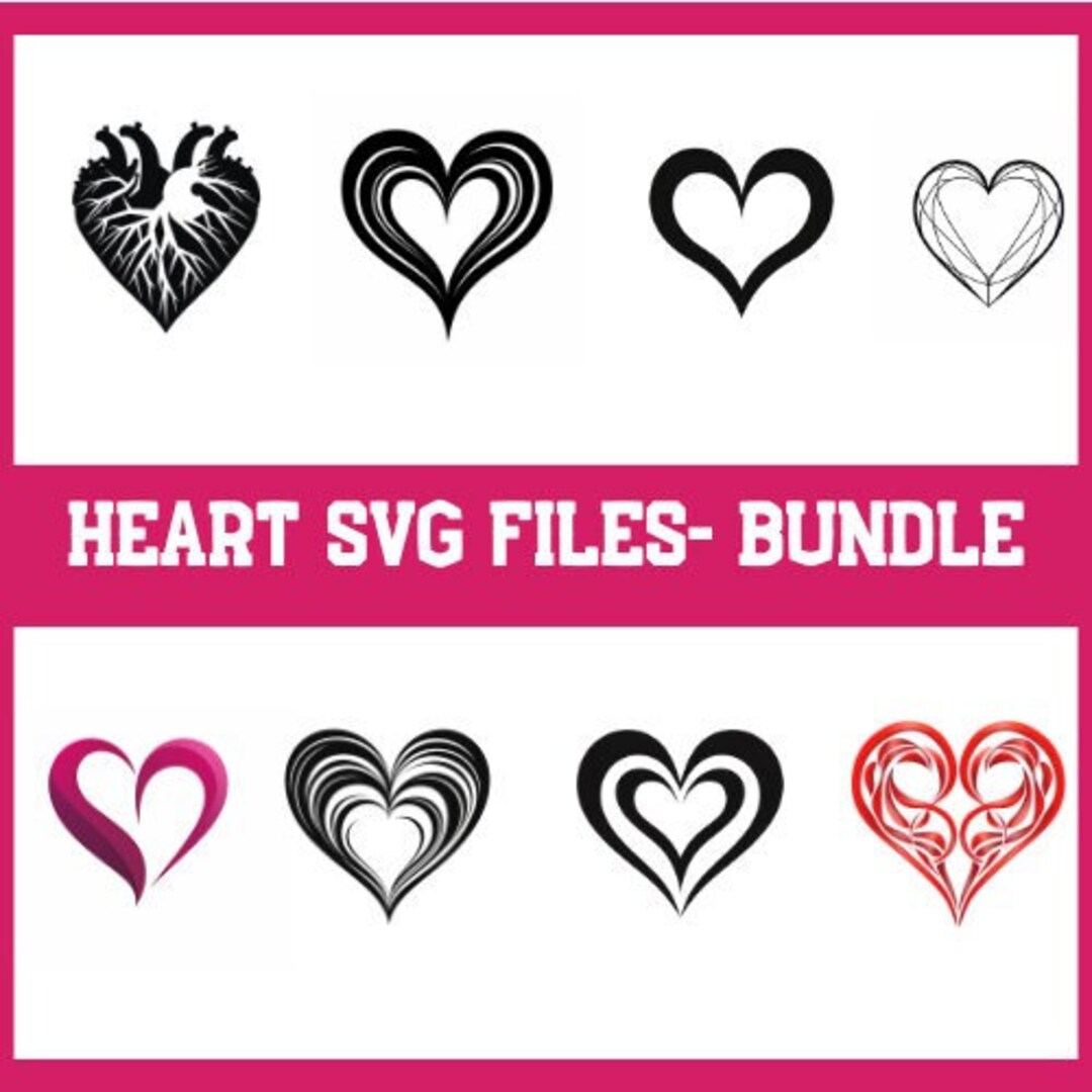 Heart SVG Bundle Heart PNG Simple Heart Svg Heart - Etsy