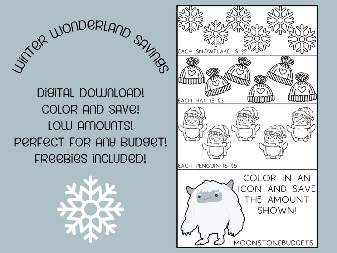 Winter Savings Challenge | Color and Save | Savings Challenge ...