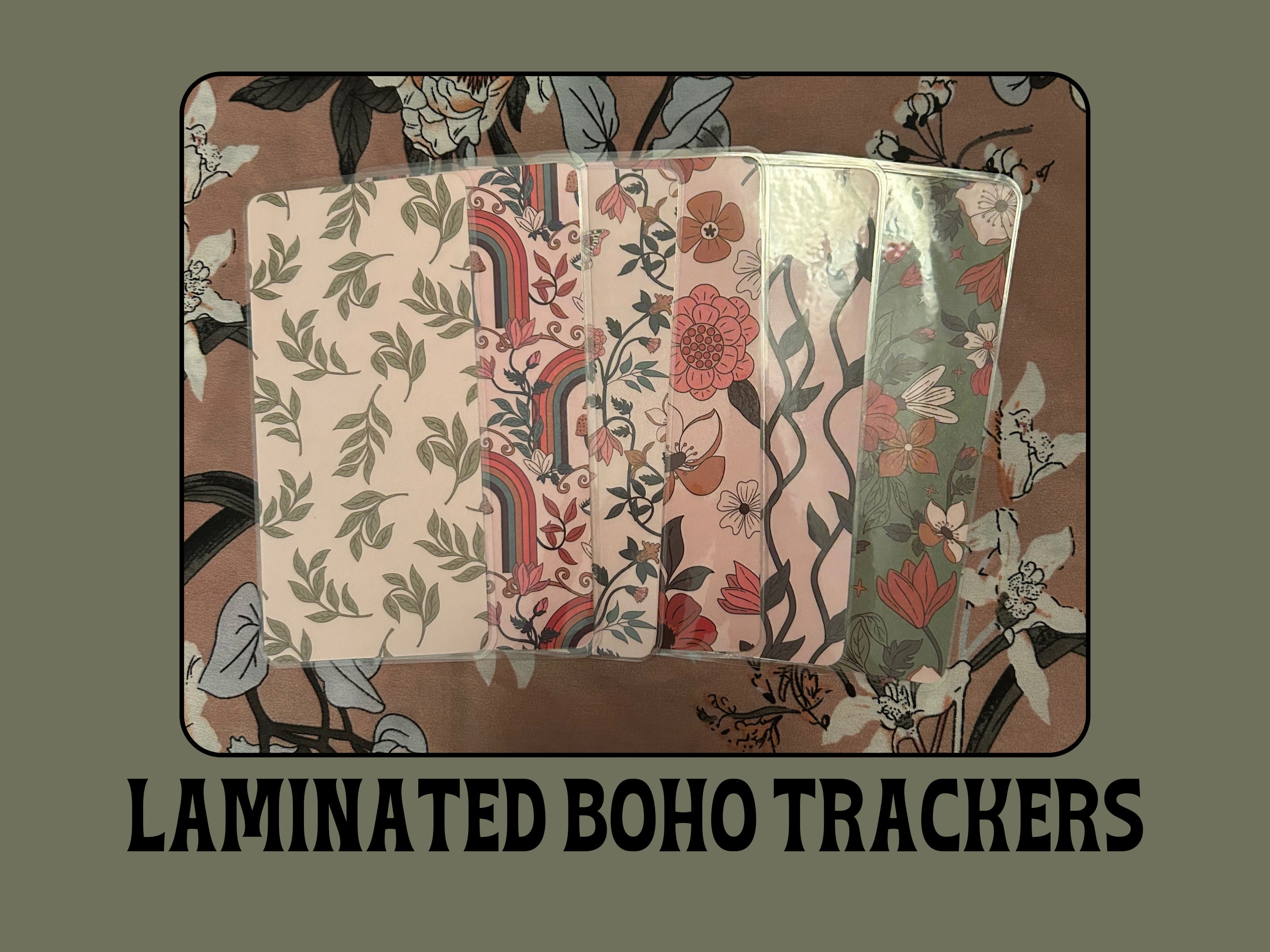 Laminated Boho Savings Trackers Savings Trackers - Etsy