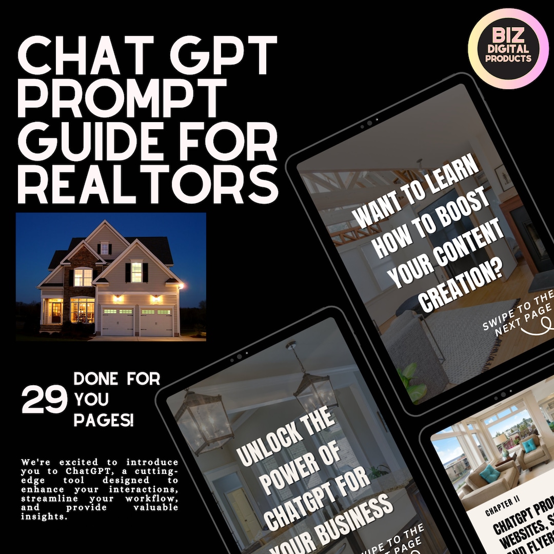 Chat Gpt Prompt Guide for Realtors, Chat Gpt Prompts, How to Use Chat ...