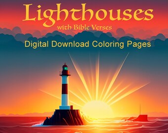 Lighthouses Coloring Pages Digital Download - Etsy