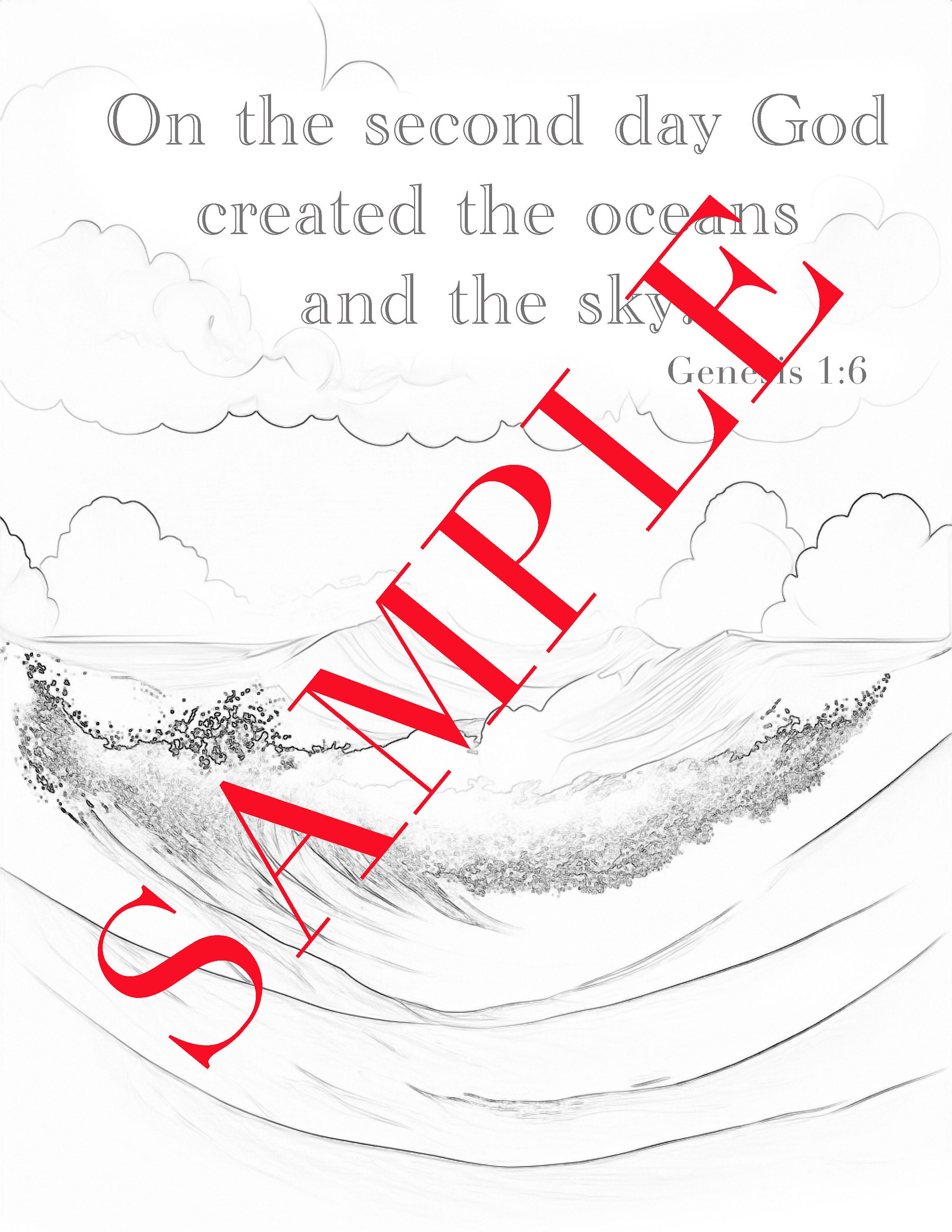 Book of Genesis Coloring Pages Digital Download - Etsy
