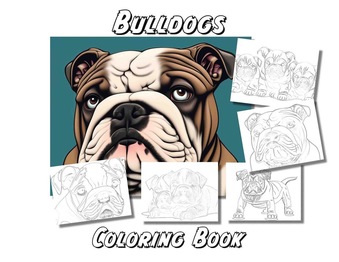 Bulldogs Coloring Book (digital Download) - Etsy