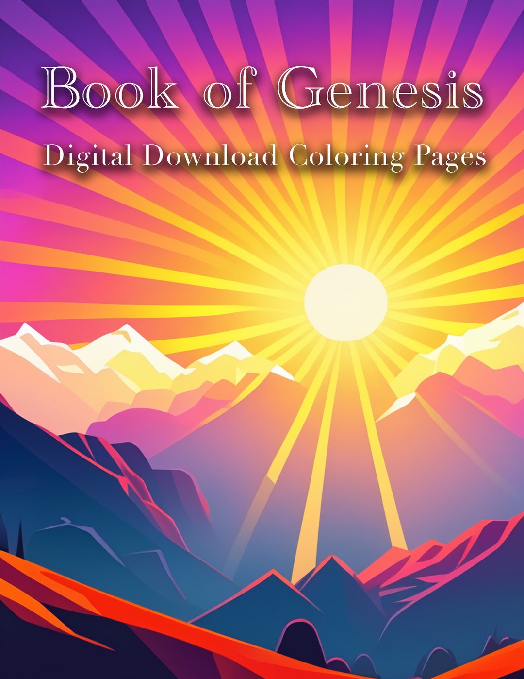 Book of Genesis Coloring Pages Digital Download - Etsy