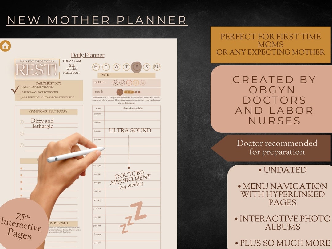 PRINTABLE PREGNANCY PLANNER, New Mom Planner made by Obgyn Doctors and ...