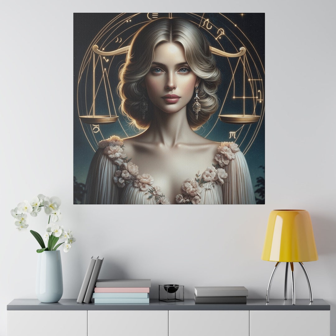 Libra Canvas Warrior Women Zodiac Mystical Art, Fantasy Life, Epic Fantasy, Mythology Art ...