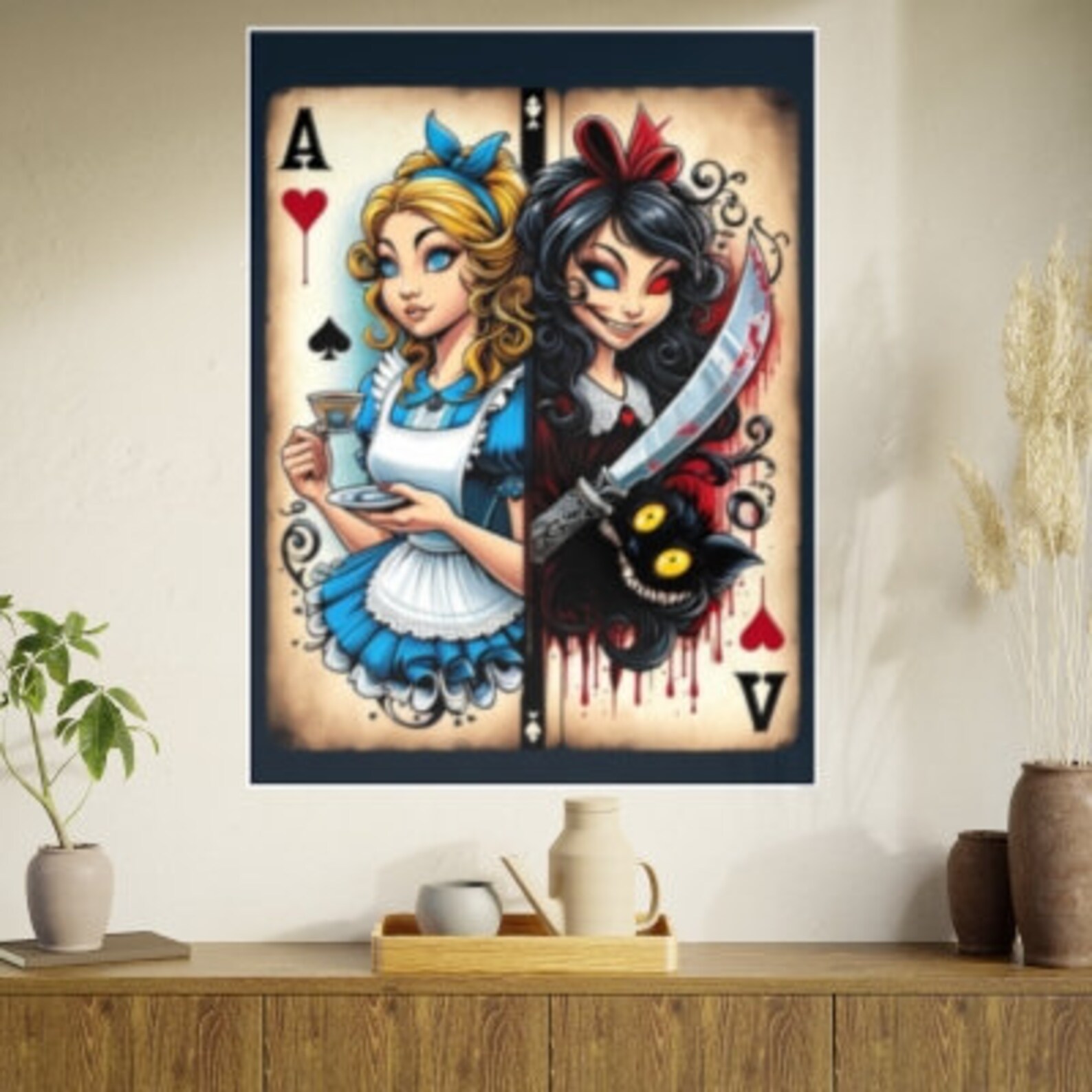 Contrasting Fates Poster Alyse in the Realm of Cards Wall Art Funny ... Contrasting Fates Poster Alyse in the Realm of Cards Wall Art Funny ...