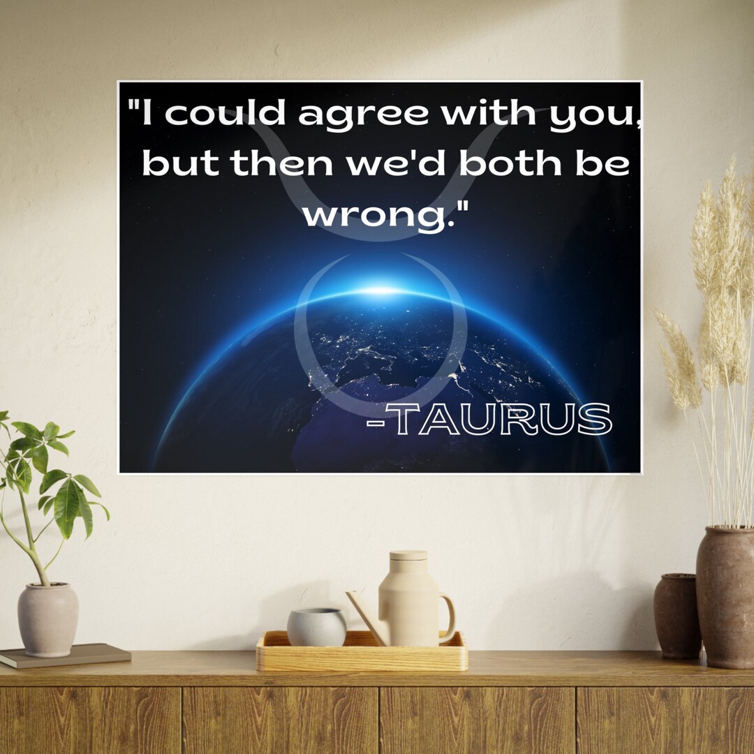 Taurus Paper Poster, Zodiac Artwork - Etsy