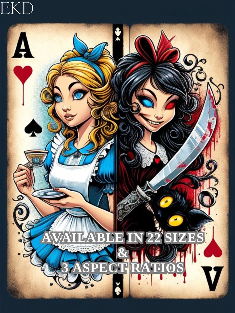 Contrasting Fates Poster Alyse in the Realm of Cards Wall Art Funny ... Contrasting Fates Poster Alyse in the Realm of Cards Wall Art Funny ...