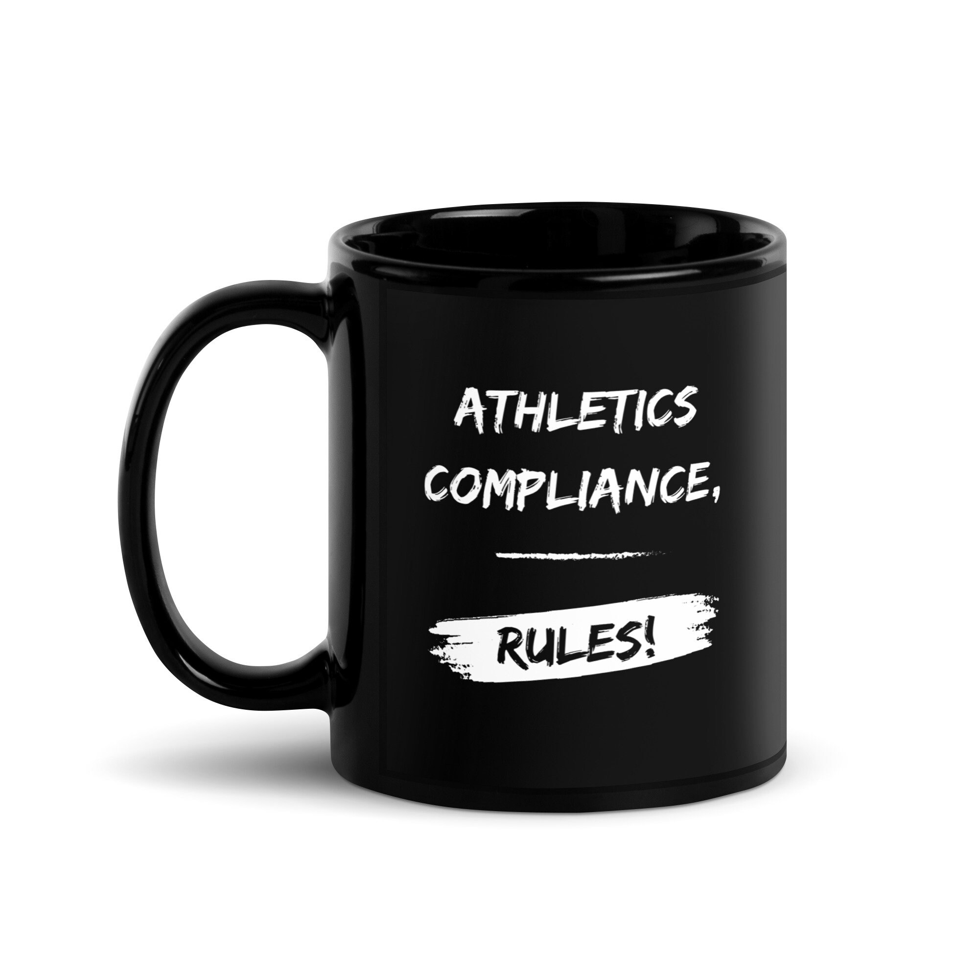 Athletics Compliance, Rules! Black Glossy Mug - Etsy