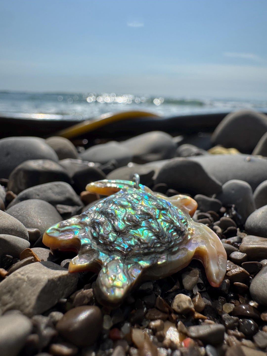 Turtle Abalone Amulet, Handmade, Artisan Jewelry, Spirit Animal, Totem ...
