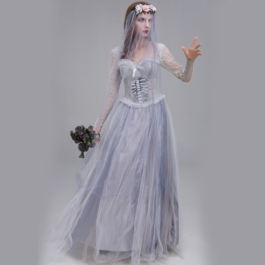Halloween Costume Horror Ghost Bride Dress Ghost Zombie Costume ...