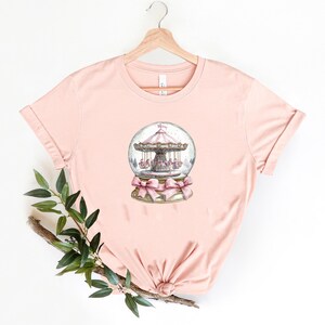 Coquette Snow Globe Sweatshirt, Carousel Sweater, Cute Girls Christmas ...