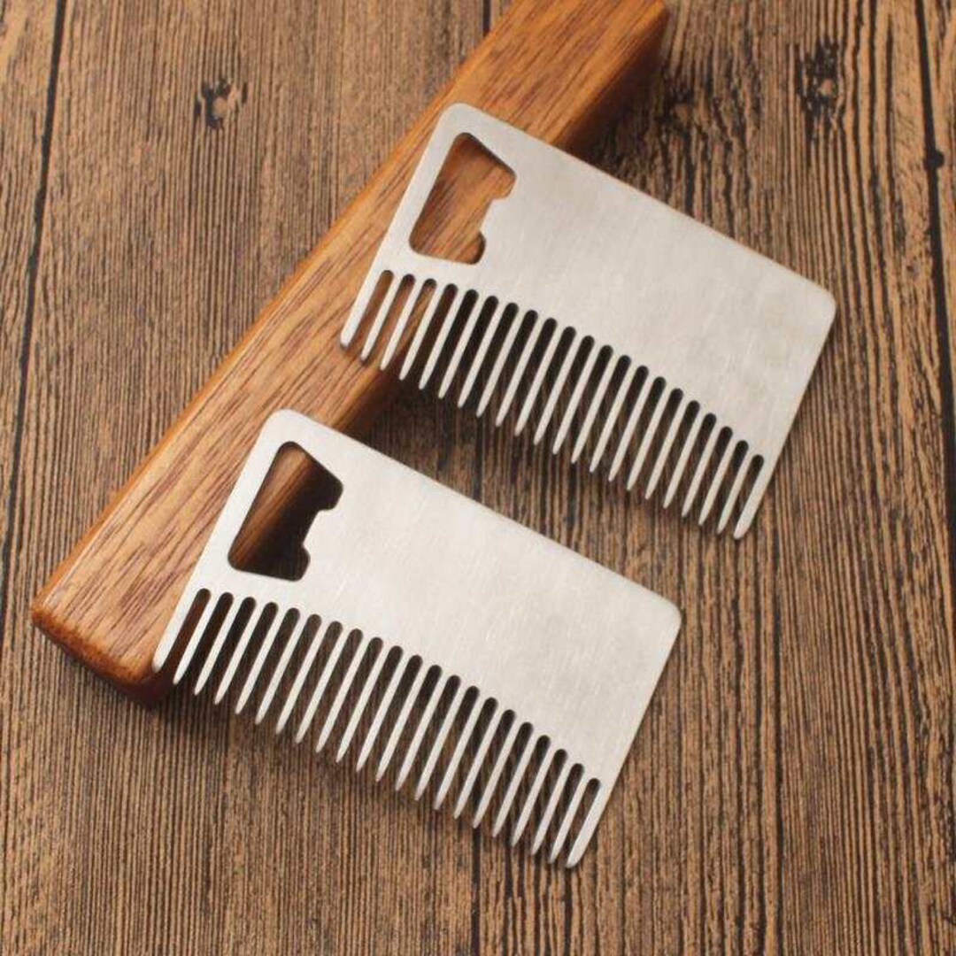 Personalized Stainless Steel Beard Comb - Wallet Sized | Unique Fathers ...