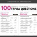 100 Trivia Questions Bundle, General Knowledge Trivia Game, Instant ...