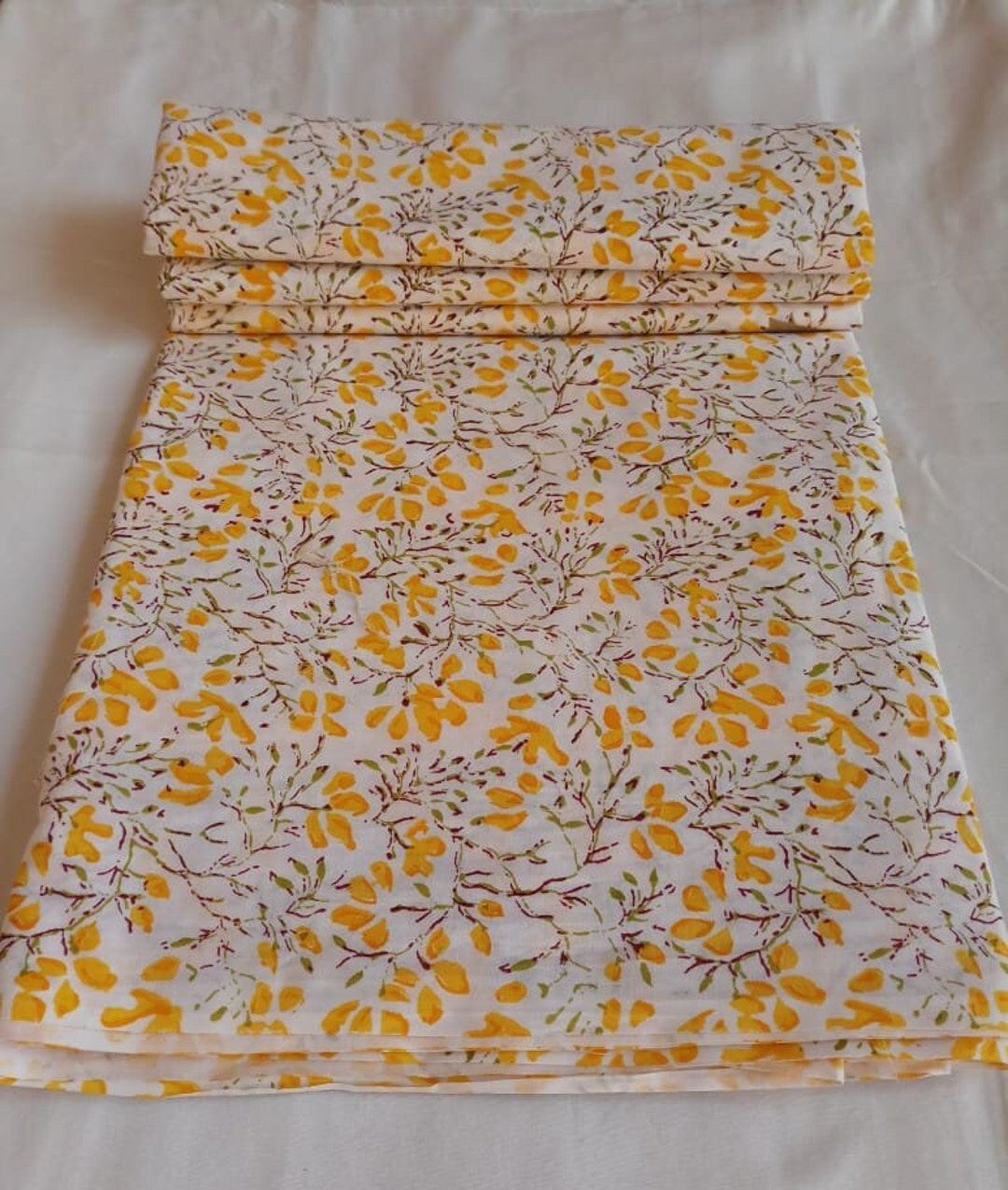 Indian Running Sewing 100% Cotton Fabric , Hand Block Print Quilting ...