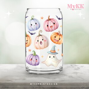 Halloween Pumpkins Libbey Glass Wrap, 16oz Libbey Wrap Sublimation ...