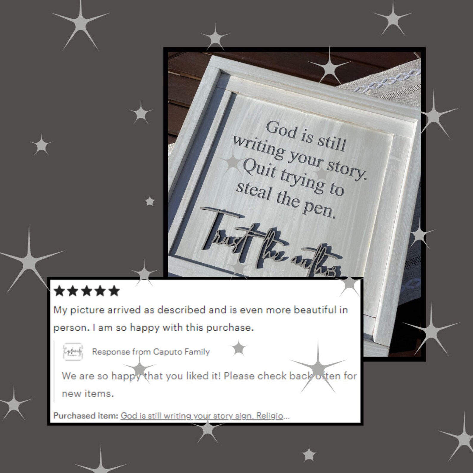 God is Still Writing Your Story Sign. Quit Trying to Steal the Pen ...