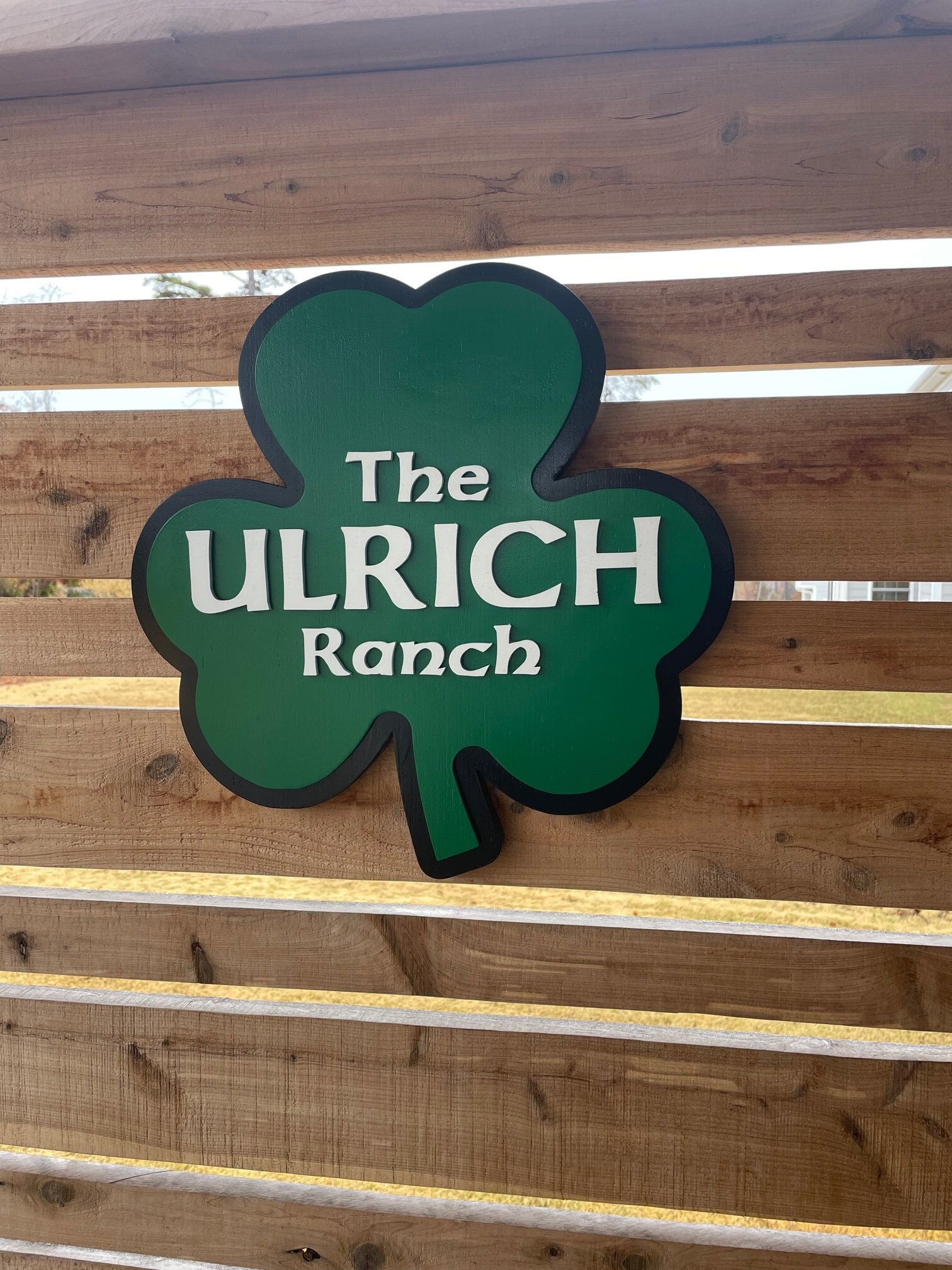 Shamrock Name Sign. Show Your Irish Pride at Your Home Away - Etsy