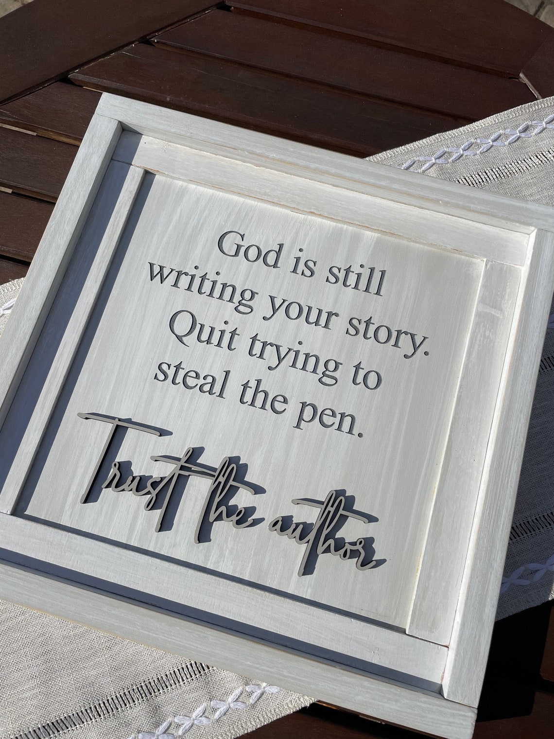 God is Still Writing Your Story Sign. Quit Trying to Steal the Pen ...