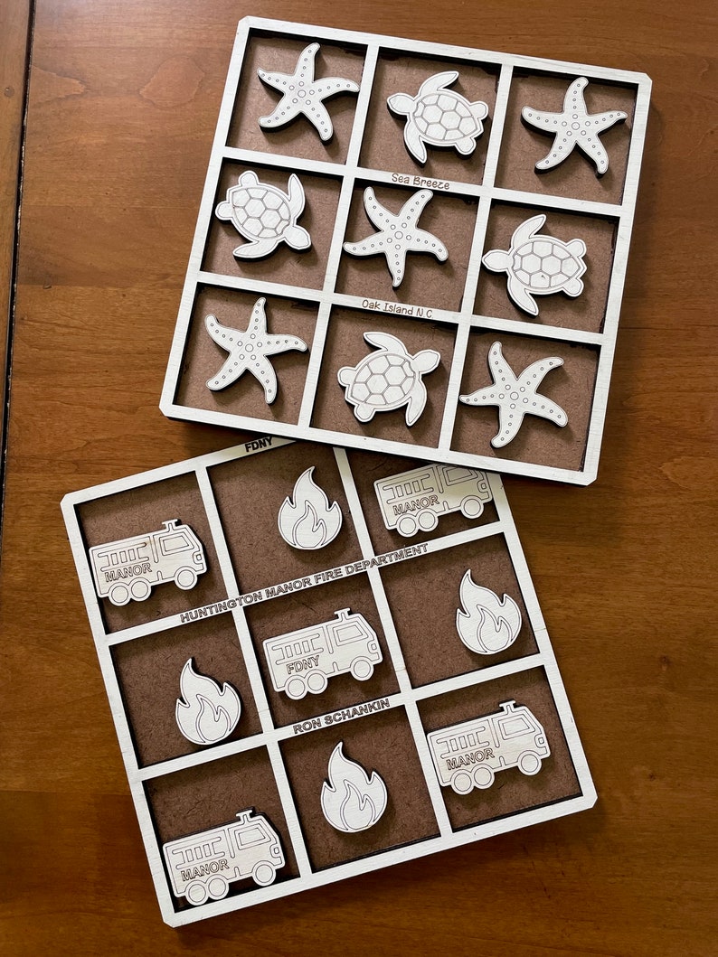 Handmade Customizable Tic Tac Toe Board - Etsy