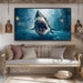 Apocalyptic Shark Digital Oil Painting, Digital TV Art 4K Res, Underwater, Instant Download ...