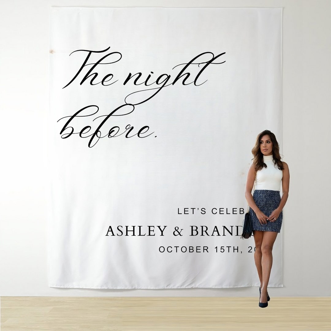 Calligraphy the Night Before Banner Wedding Rehearsal Dinner - Etsy