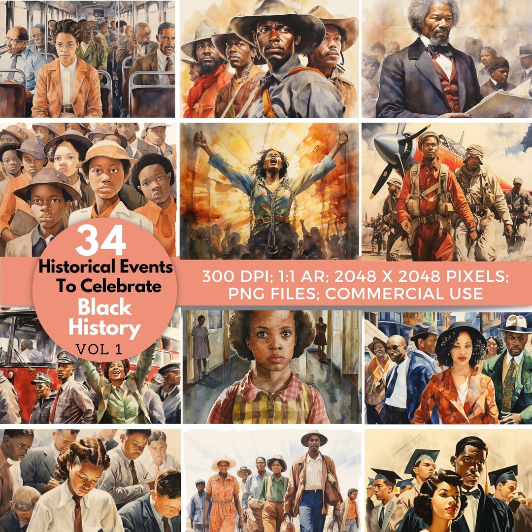Black History Month Clipart: African American History PNG Images ...