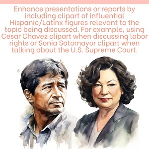 Hispanic Heritage Month Clipart: Watercolor Portraits (digital Download ...
