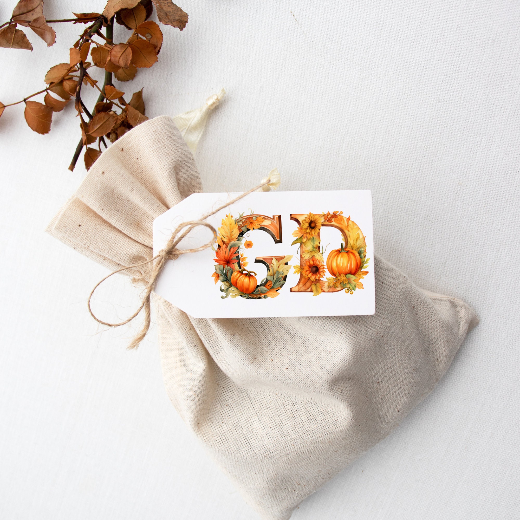 Watercolor Fall Alphabet Clipart: Floral Pumpkin Letters (PNG Digital ...