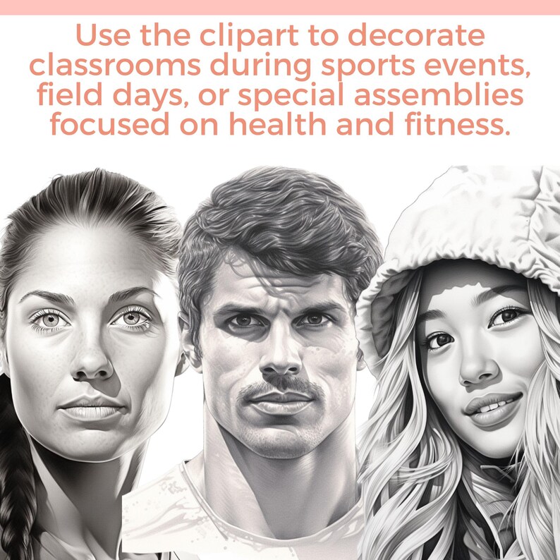 Famous Athletes Clipart: Olympian Sports Figures Pngs (digital Download ...