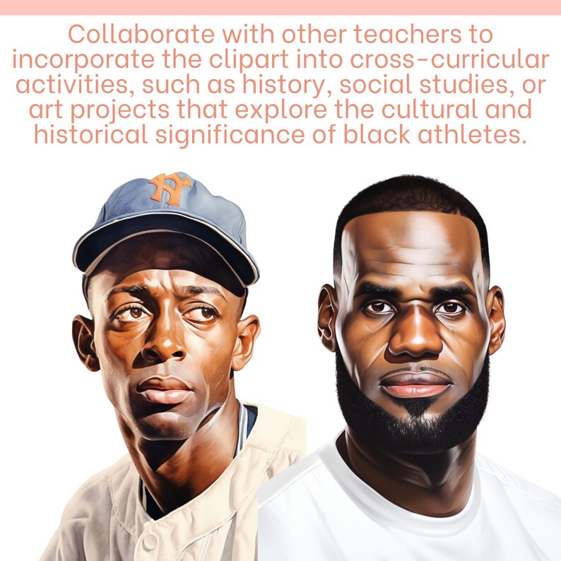 Black Athletes Clipart: Black History Month Bulletin Board (digital ...