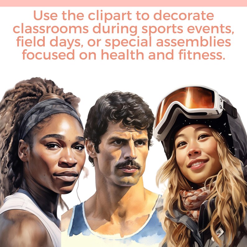 Famous Athletes Clipart: Sports Legends PNG Designs (digital Download ...