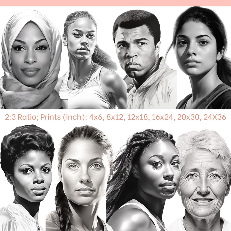 Famous Athletes Clipart: Olympian Sports Figures Pngs (digital Download ...