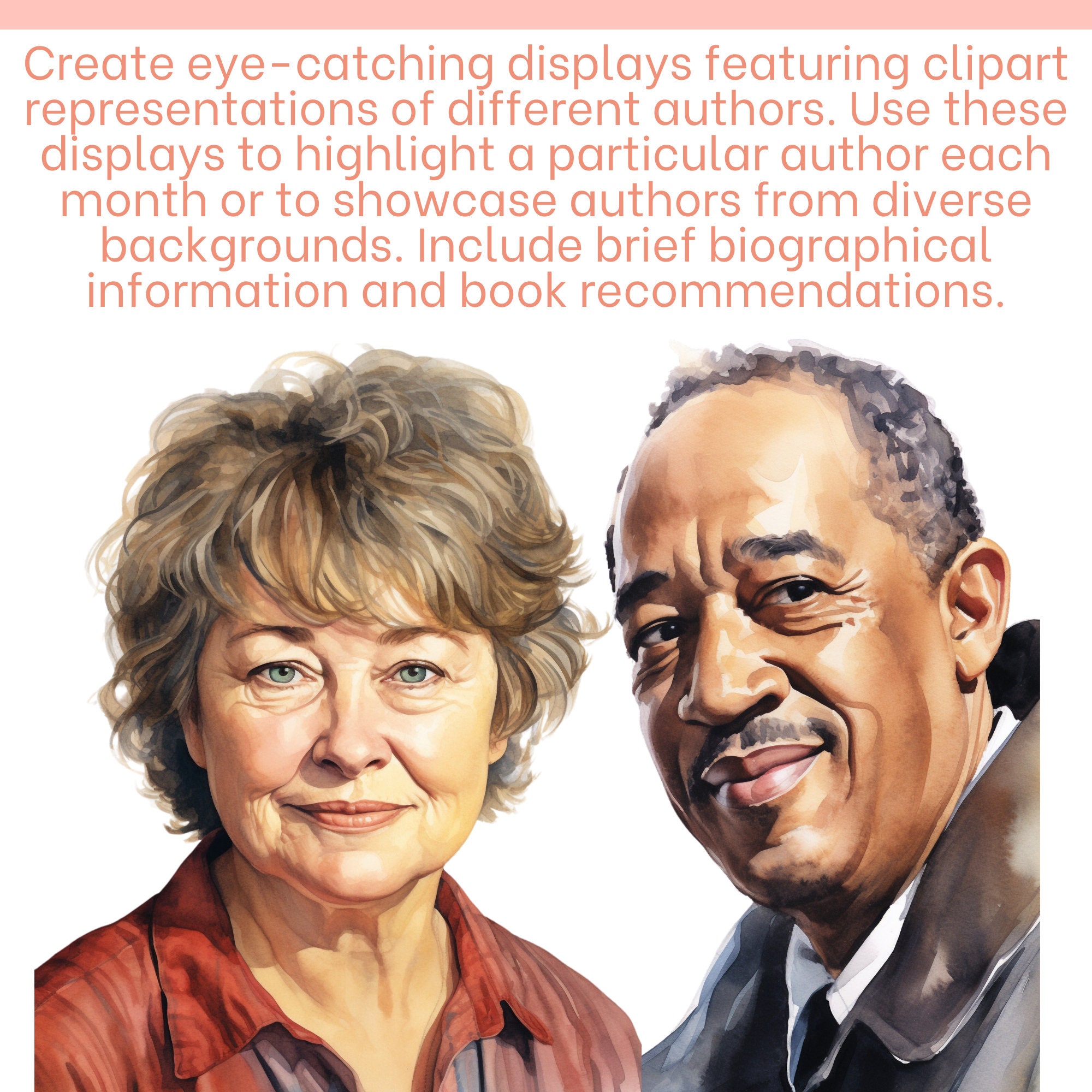 Reading Bulletin Board With Famous Authors Clipart Png for Reading ...