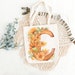 Watercolor Fall Alphabet Clipart: Floral Pumpkin Letters (PNG Digital ...