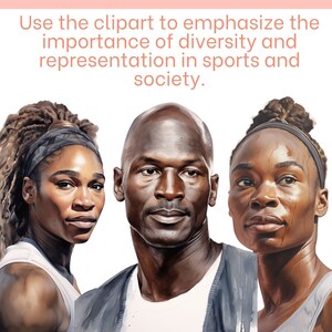 Black Athletes Clipart: Black History Month Bulletin Board (digital ...